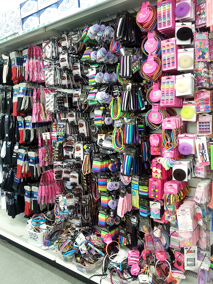 Accessory avalanche! Hair ties, headbands, and clips in every color imaginable—because looking good shouldn't require a Hollywood stylist's budget.