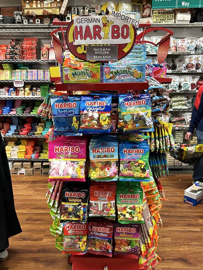 German Haribo bears and friends have their own embassy here, diplomatic immunity from diets guaranteed with every gummy bite.