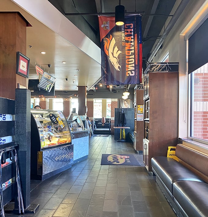The entrance corridor feels like a time portal to when restaurants prioritized feeding you well over photographing your food well.