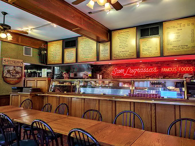 Old-school charm meets serious sandwich business. Those menu boards have witnessed countless first-timers transform into lifelong devotees.