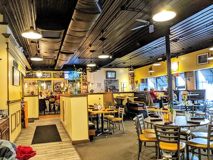 Spacious yet intimate, the dining room strikes that perfect balance between "special occasion" and "Tuesday night treat."