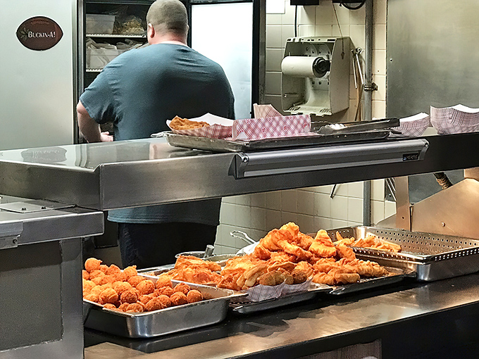 Behind the scenes magic where ordinary ingredients transform into extraordinary meals. The fryer &ndash; where good seafood becomes great.