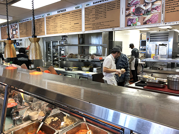 The kitchen&mdash;where sandwich magic happens daily and the art of proper meat-stacking reaches Olympic-level proportions.