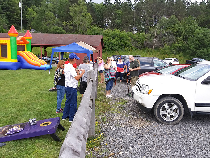 Community gatherings in Thomas aren't fancy affairs &ndash; just good people, simple pleasures, and the occasional bouncy castle for good measure.