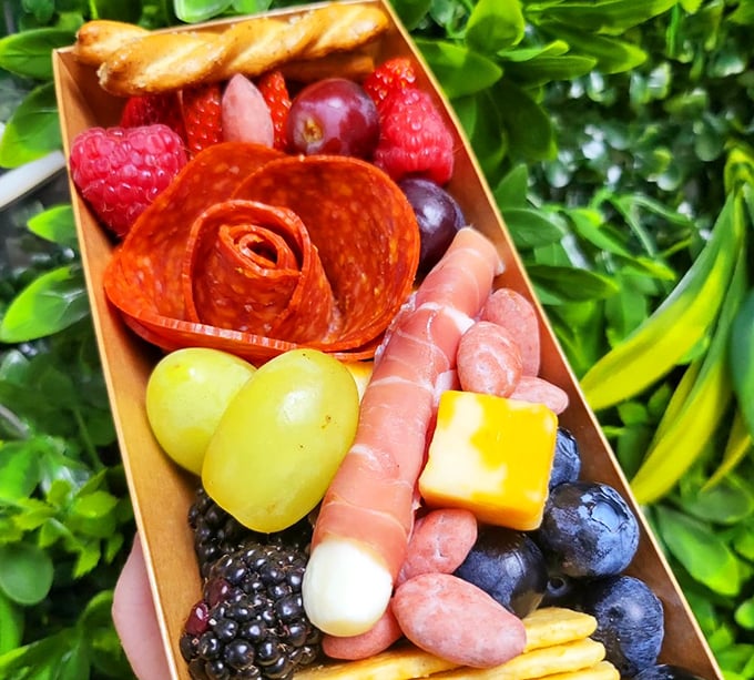 A tiny treasure chest of cured meats, cheeses, and fruits that makes you wonder why all food doesn't come in these adorable portable formats.