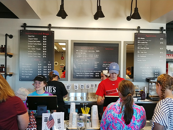 Where the magic happens! The order counter is your gateway to happiness, staffed by folks who understand your deepest carnivorous desires.