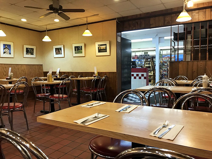 Every table tells a story at Cecil's, where the chrome chairs and wood-paneled walls have witnessed countless first dates and family celebrations.