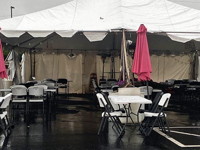 The outdoor patio offers a casual alternative for fair-weather dining. When Maryland's climate cooperates, this space becomes an extension of the restaurant's welcoming embrace.