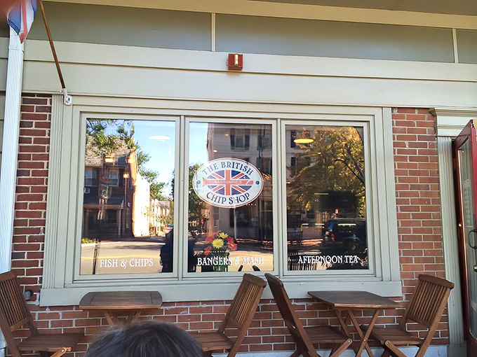 Sidewalk seating offers prime people-watching with your fish and chips. Haddonfield's charm rivals any English village high street.