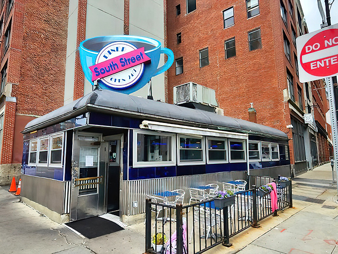 From the outside, it's an unassuming silver and blue oasis nestled among Boston's brick buildings—like finding a pearl in a city oyster.