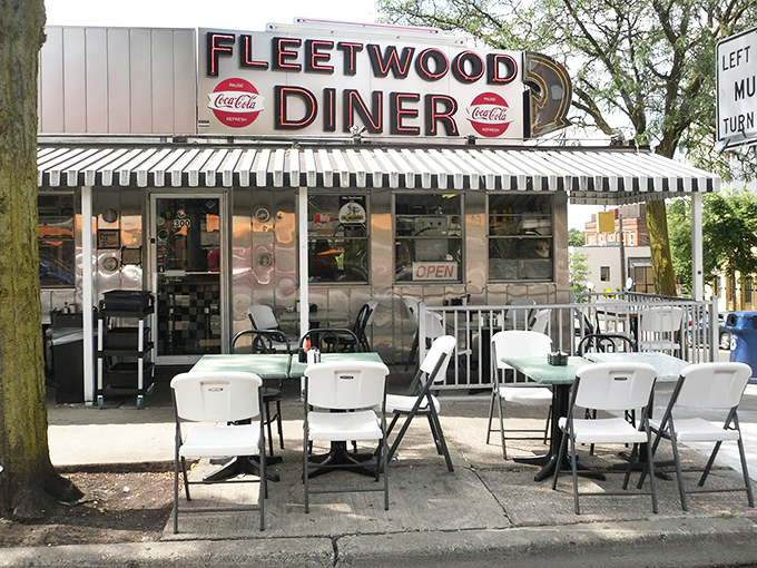 Al fresco dining, diner-style. These outdoor seats offer prime people-watching with a side of Ann Arbor's vibrant street energy.
