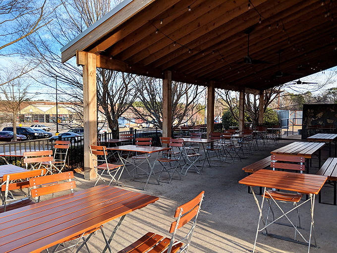 Al fresco breakfast paradise where morning breezes complement your coffee. This patio practically whispers, "Stay awhile, that email can wait."