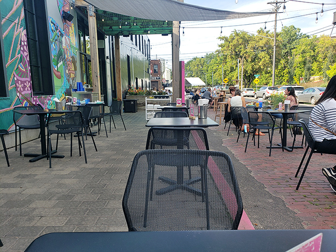 Al fresco dining with urban flair. The patio offers prime people-watching while you work your way through Centro's menu.