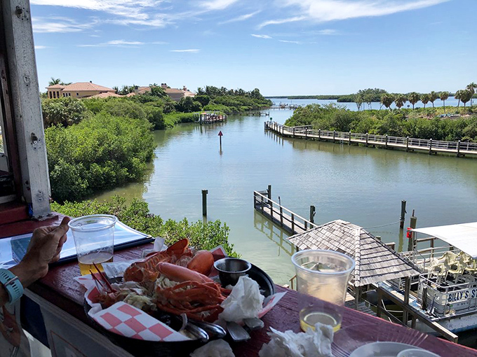 Waterfront dining with stone crabs and a cold drink&mdash;this isn't just lunch, it's the reason people move to Florida in the first place.