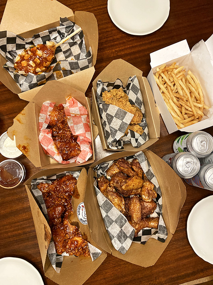 The ultimate chicken feast spread &ndash; a family-style adventure that transforms any ordinary table into a celebration of crispy perfection.