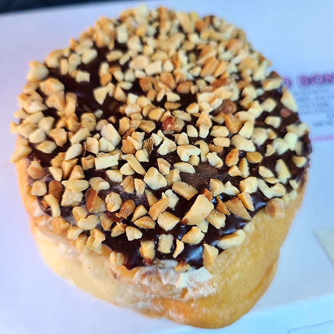 Chocolate and peanuts&mdash;a combination that proves some relationships are meant to last forever. This donut doesn't need dating apps.