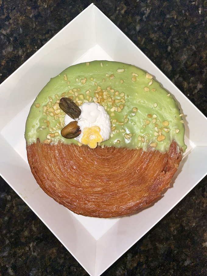 Half traditional croissant, half pistachio dream&mdash;this pastry doesn't just cross borders, it erases them in one delicious bite.