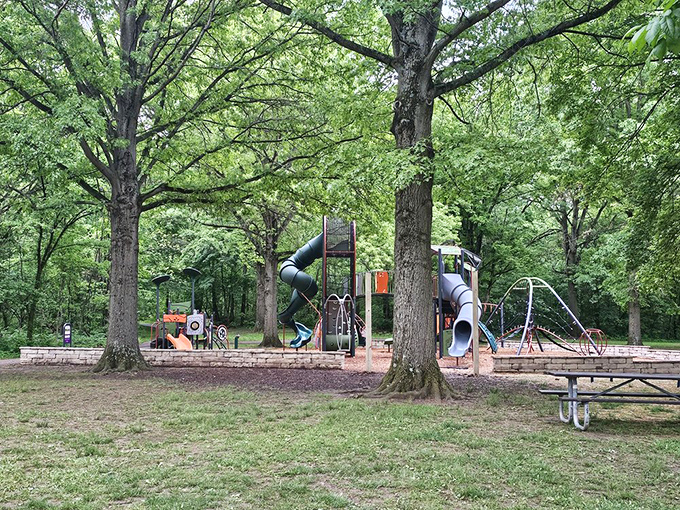 This playground nestled among towering trees gives kids the childhood we all wish we had&mdash;wild but safe, adventurous yet supervised.