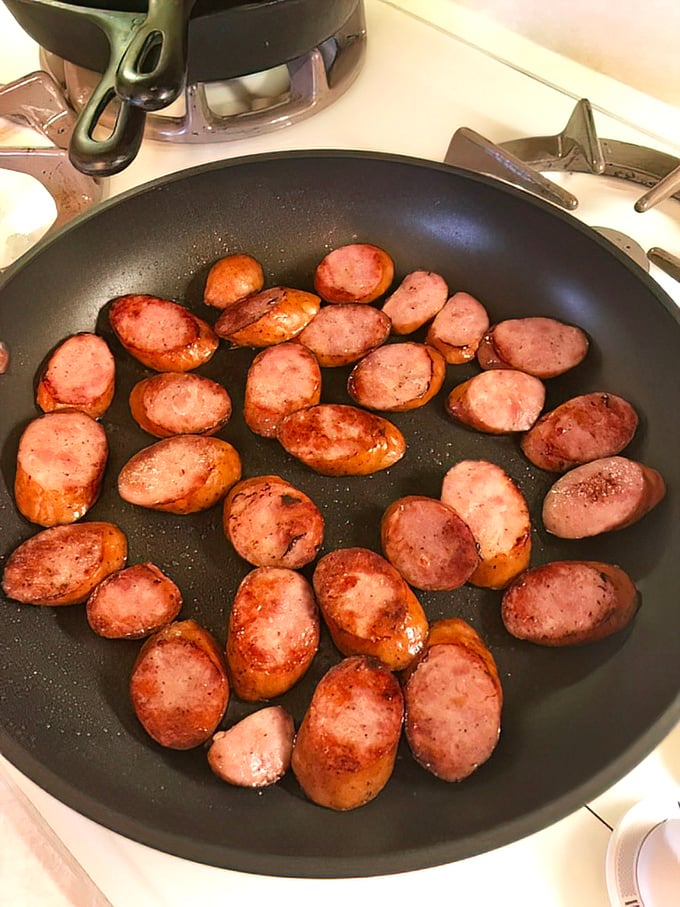 Sizzling kielbasa slices &ndash; the sound alone is enough to make your mouth water and your cardiologist nervous.