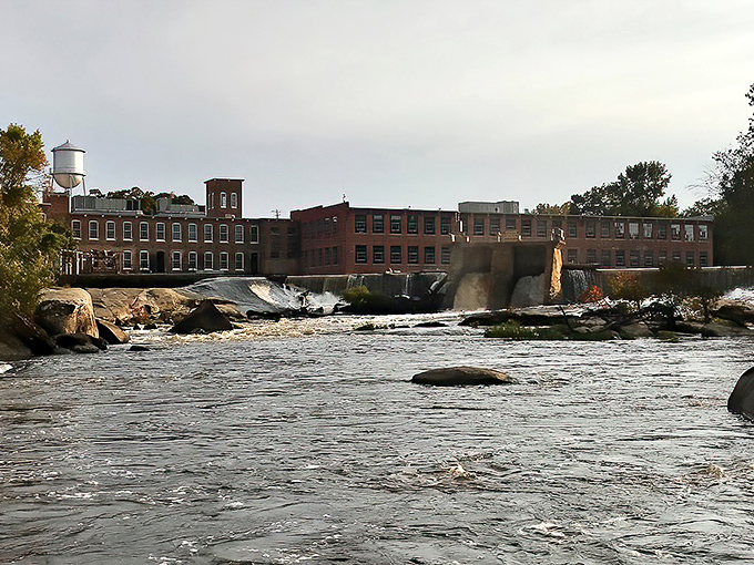 The historic Rocky Mount Mills stands proudly along the Tar River, its industrial bones now housing new ventures in a perfect blend of past and future.