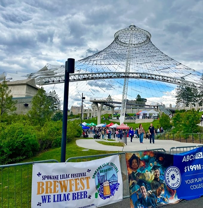 The Lilac Festival's Brewfest showcases Spokane's vibrant community spirit under the park's iconic pavilion&mdash;where local celebrations don't require emptying your wallet.