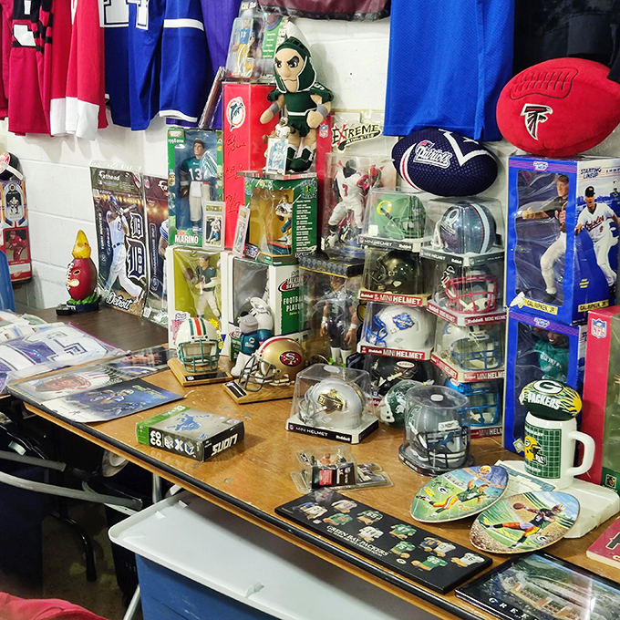 Sports memorabilia that spans generations &ndash; where fathers and sons can argue about athletes from completely different eras.