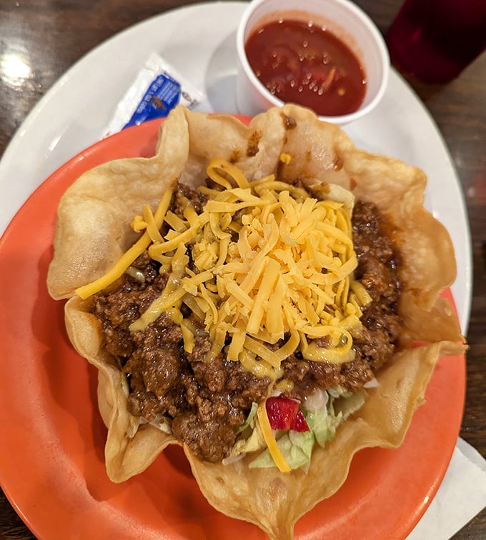 A taco salad that's practically wearing a party hat—festive, generous, and guaranteed to make Monday feel like Friday.