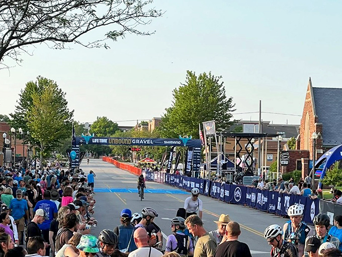 UNBOUND Gravel brings international cycling attention to Emporia's streets. For one weekend, this small town becomes the epicenter of gravel racing worldwide.