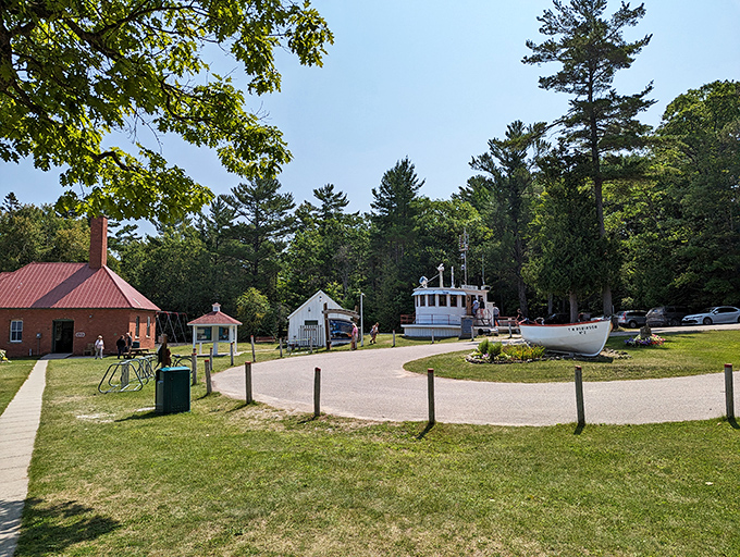 From this vantage point, you can almost imagine yourself as a lighthouse keeper, scanning the horizon for ships in need of guidance.