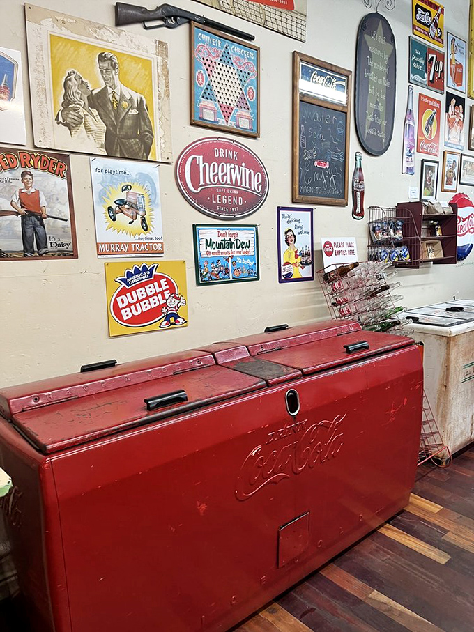 That vintage Coca-Cola chest isn't just a cooler&mdash;it's a shrine to simpler times when soda came in glass bottles and tasted like summer vacation.