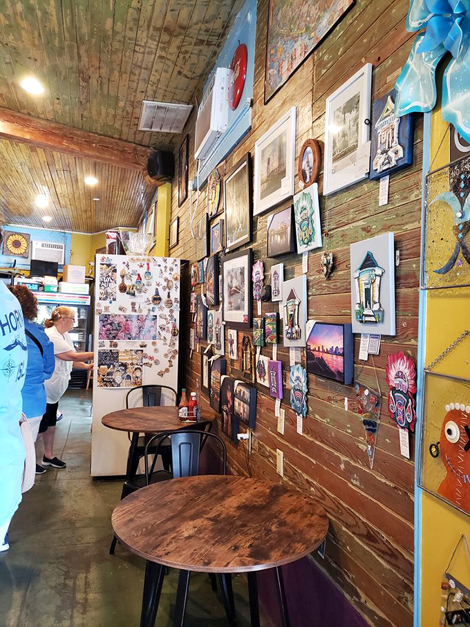 Every inch of wall space tells a story. The local art gallery that feeds both your soul and your stomach. 