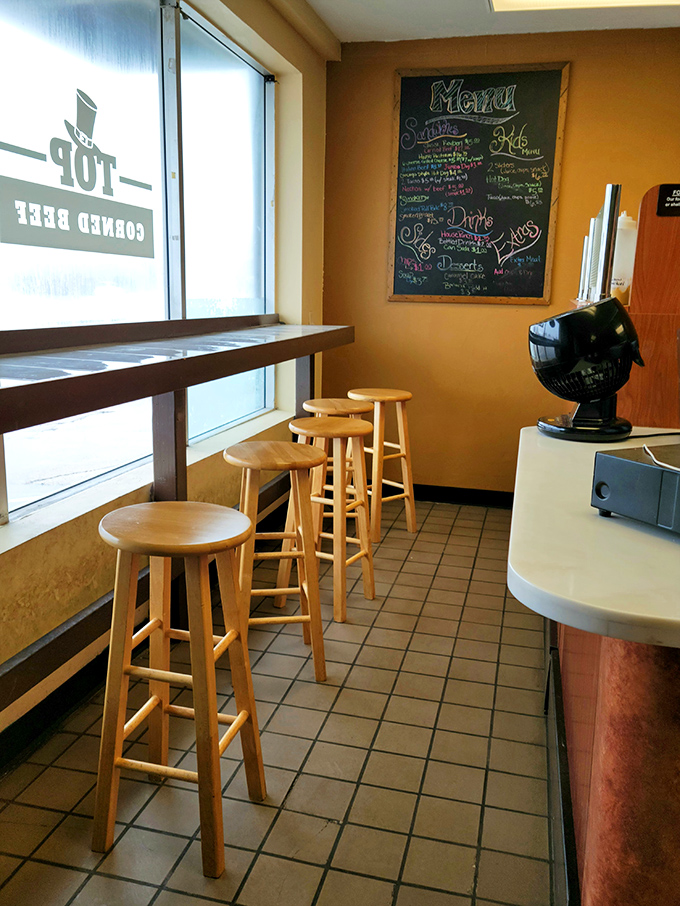 Window seats offer prime people-watching with your sandwich&mdash;the perfect perch to contemplate life's big questions, like "How is this Reuben so good?"