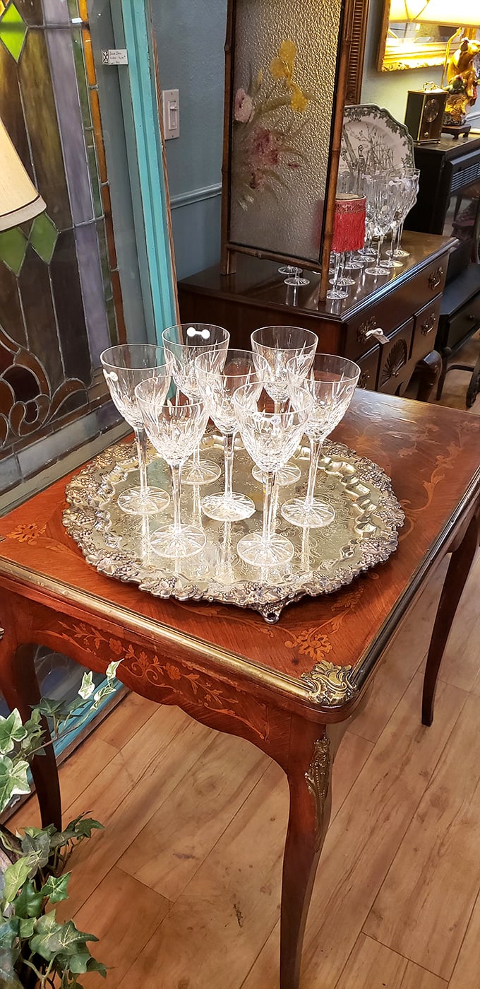 Crystal stemware that makes boxed wine feel like a special occasion. These glasses have probably toasted more anniversaries than a Hallmark writer.