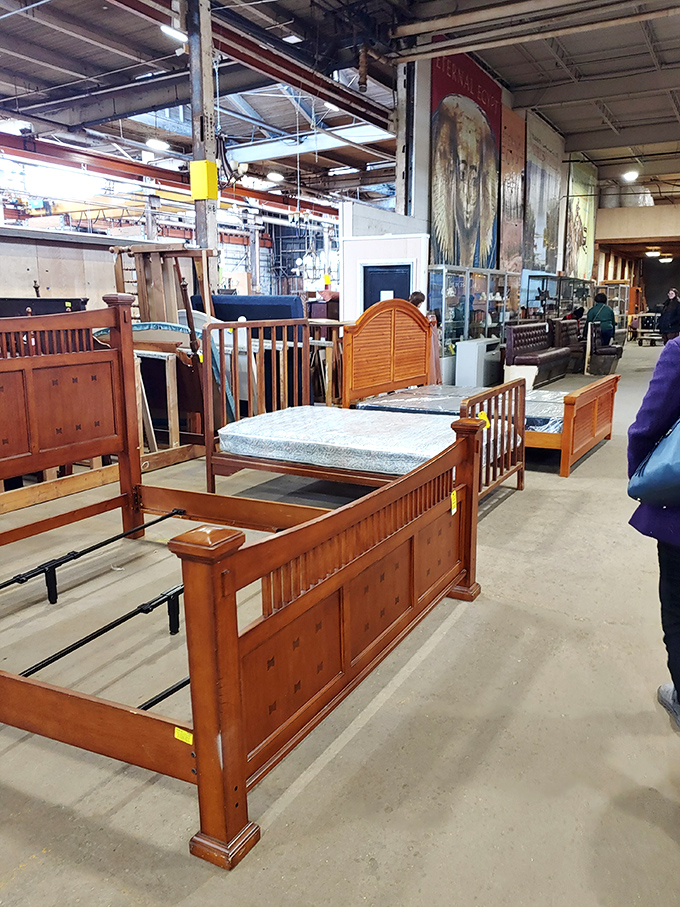 These aren't just beds&mdash;they're wooden masterpieces where craftsmanship meets comfort, ready to anchor someone's bedroom with timeless style.