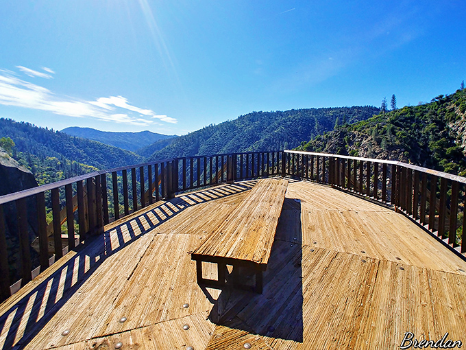 This simple wooden bench might be the best seat in California, offering views that make five-star resorts green with envy.