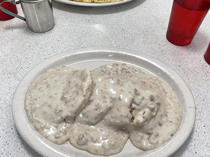 Biscuits and gravy so authentic they could run for Iowa state office &ndash; a creamy, peppery blanket covering pillowy biscuits underneath.