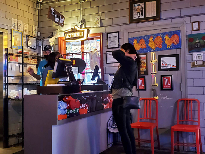 Where the magic begins&mdash;the counter where hungry patrons place orders that will soon change their definition of fried chicken.