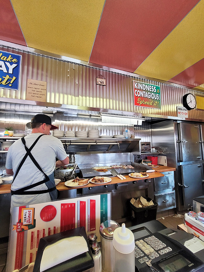 The open kitchen isn't for show&mdash;it's a stage where breakfast performers have been earning standing ovations for decades.