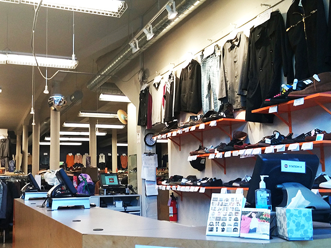 Organization is key &ndash; neatly arranged racks make browsing a pleasure rather than the overwhelming archaeological dig of typical thrift stores.