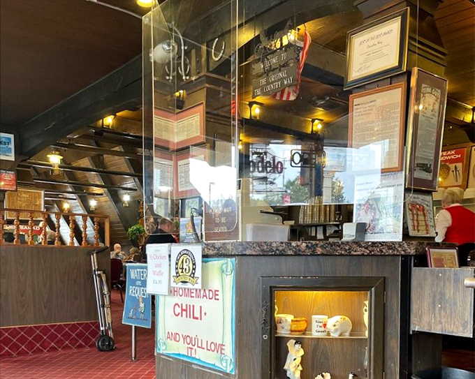 The counter area &ndash; where regulars exchange morning banter and newcomers quickly learn they're in for a breakfast experience worth writing home about.