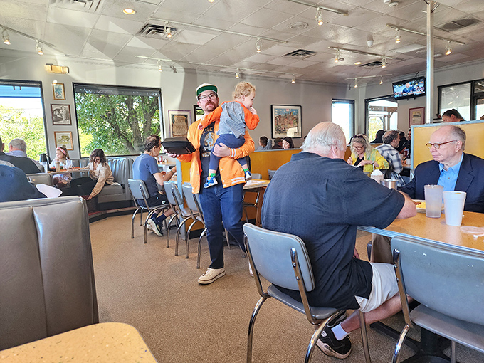 A dining room filled with the beautiful symphony of conversation, laughter, and the occasional "You've got to try this!" from a neighboring table.