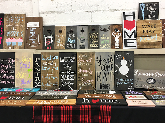 Home décor with a sense of humor! These wooden signs speak the universal language of "I need that in my kitchen right now."