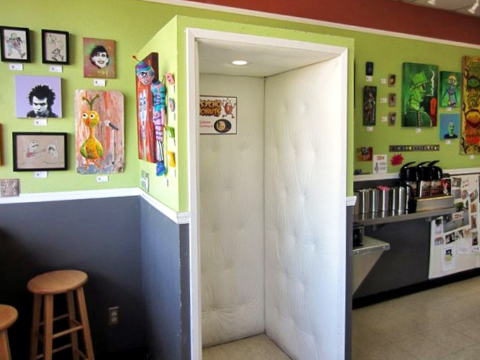 Colorful artwork and playful decor create an atmosphere that's both thought-provoking and genuinely welcoming.