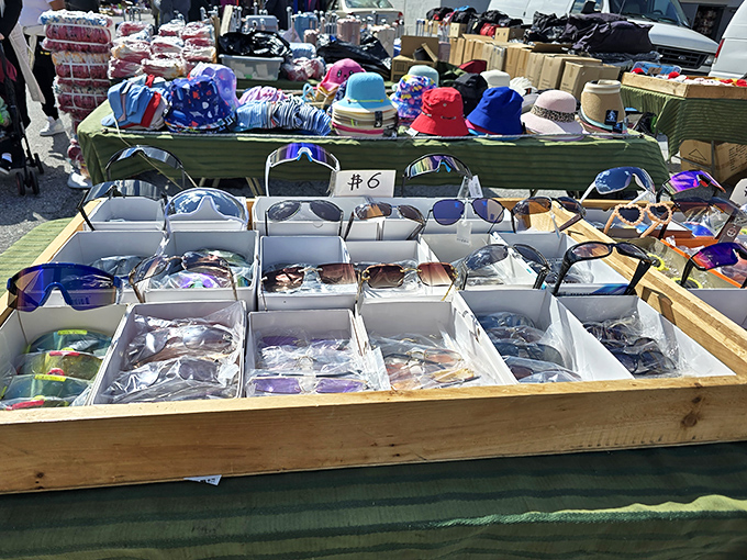 Sunglasses and hats galore&mdash;because even bargain hunters need protection from the glare of all these amazing deals.