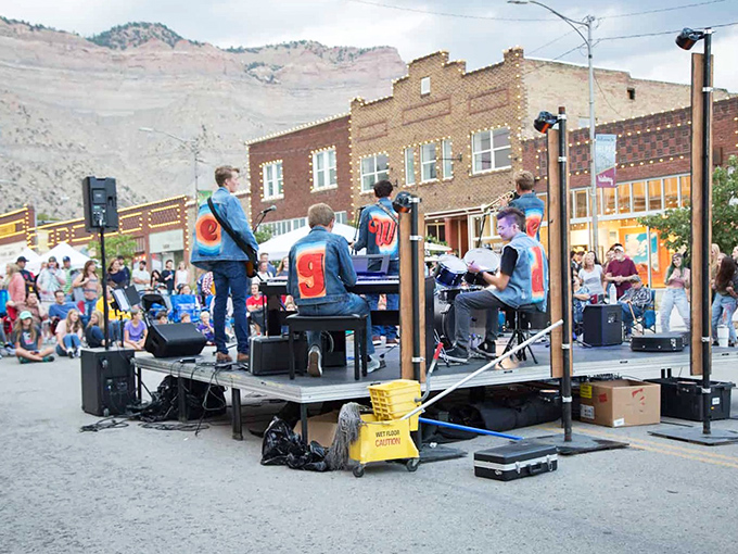 Live music against a backdrop of sandstone cliffs &ndash; Helper's version of Red Rocks, just with more intimacy and less expensive parking.