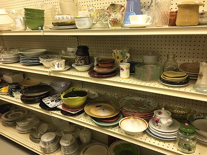 Dishes with more personality than some dinner guests. That avocado-green bowl definitely remembers the 70s better than you do.