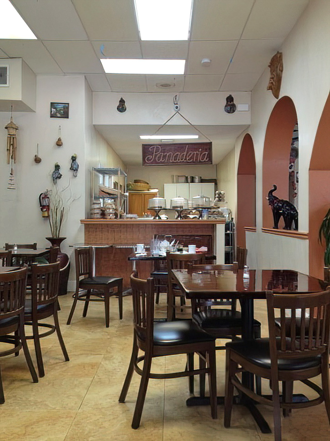 Small decorative touches and arched doorways create an atmosphere that says, "Stay awhile, there's no rush when food is this good."