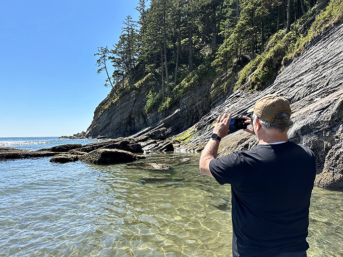 Capturing the uncapturable – even the best camera can only hint at the majesty of these ancient cliffs meeting crystal clear waters.