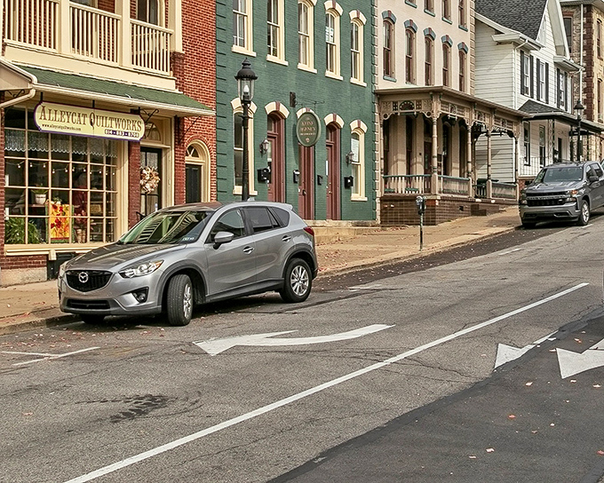 The blend of brick, stone, and colorful facades creates an architectural chorus line that performs daily for anyone wise enough to slow down and look.