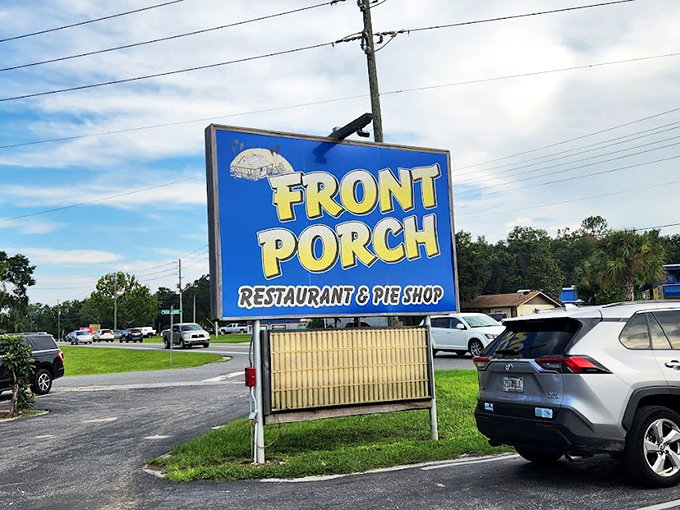 The sign that's guided hungry travelers for years. Simple, straightforward, and promising exactly what awaits&mdash;good food with no gimmicks.